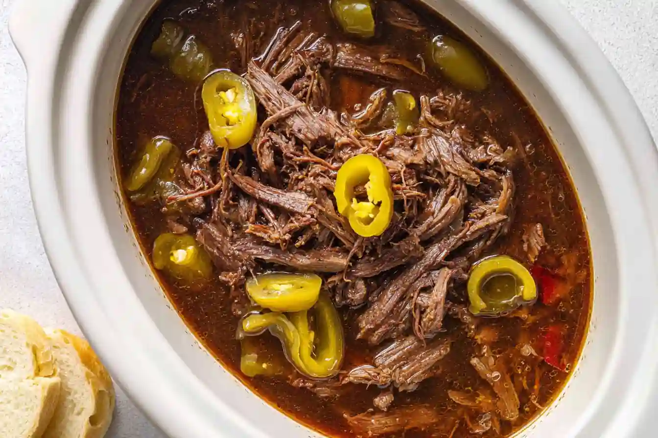 Easy Slow Cooker Italian Beef Sandwiches - Cook it Tasty