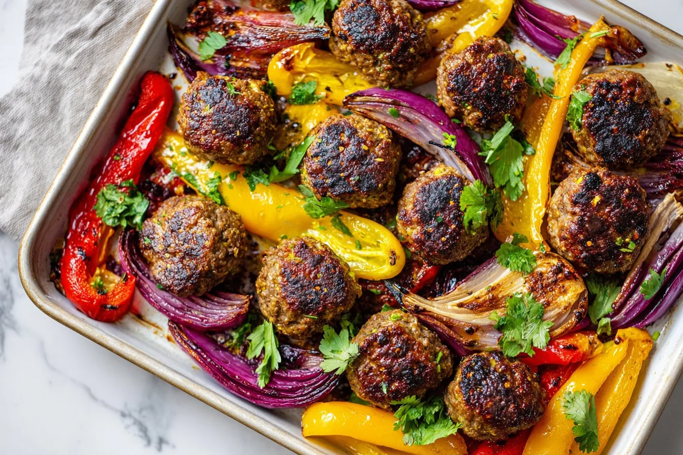 Tray Bake Dinner: Lamb Kofta Meatballs